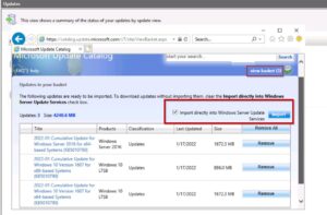 How to Manually Import Updates into WSUS
