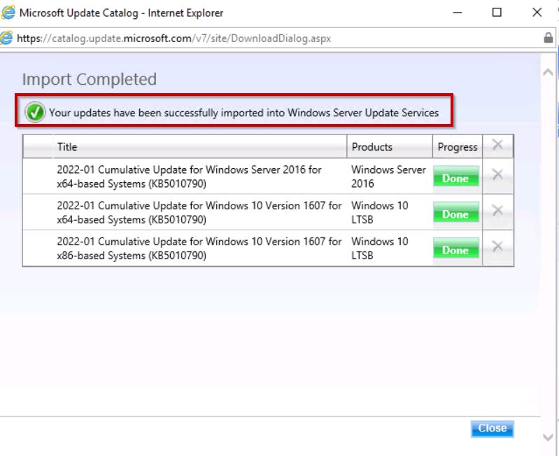 How to Manually Import Updates into WSUS